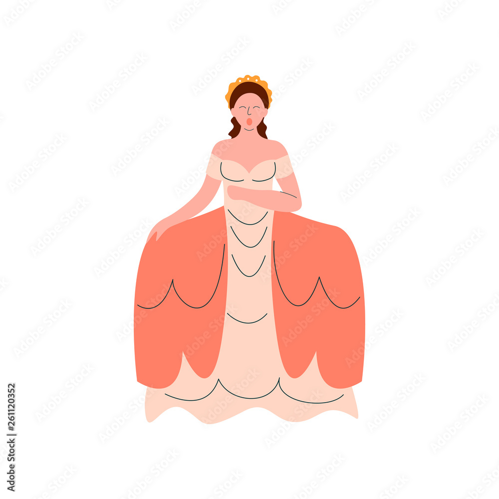 Female Opera Singer Performing On Stage, Beautiful Woman Giving ...