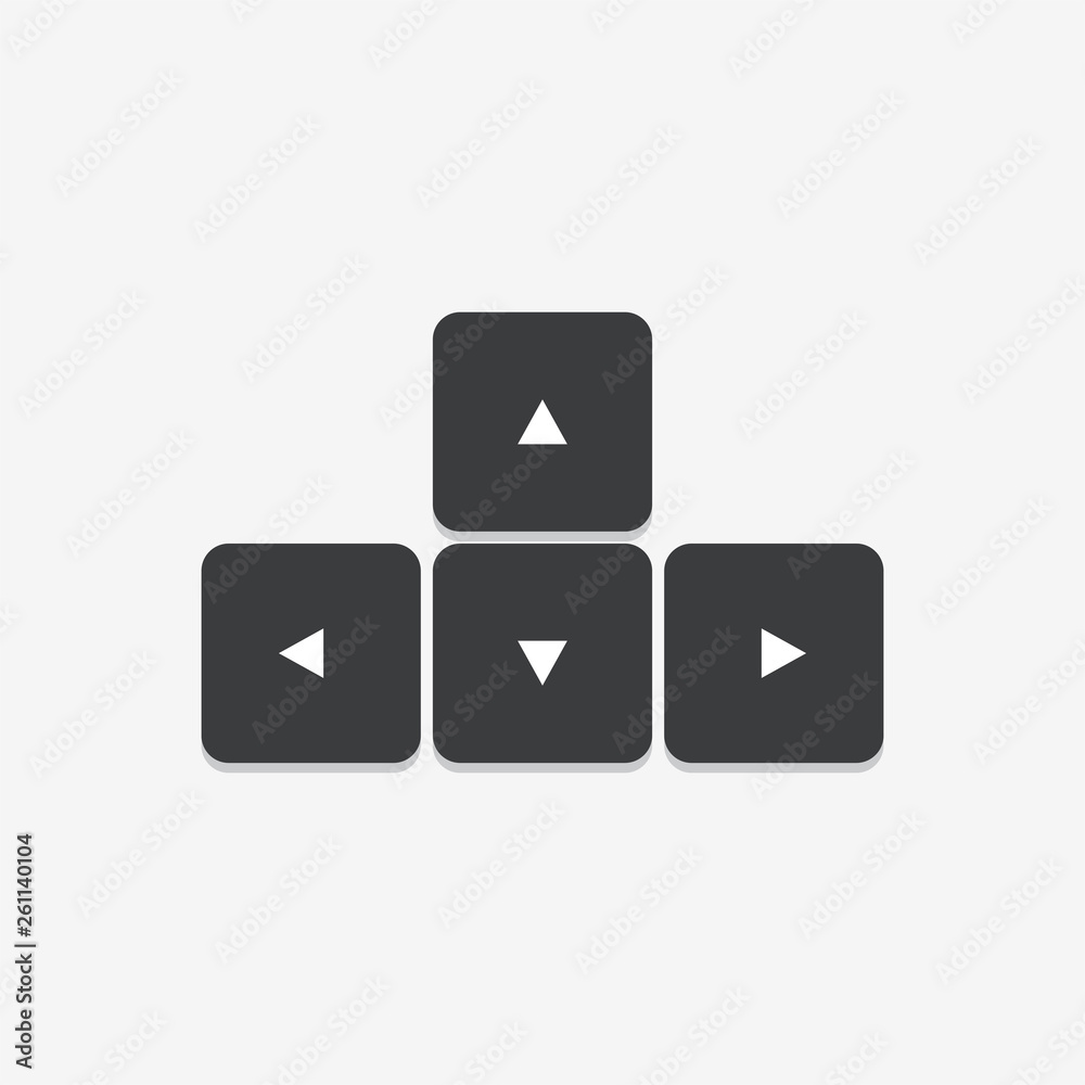 Arrow Keys Keyboard Vector Icon Stock Vector | Adobe Stock