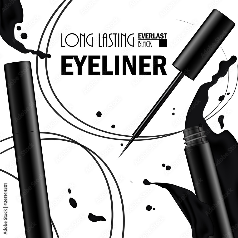 Beautiful Eyeliner Pen Poster for the promotion of cosmetic premium ...