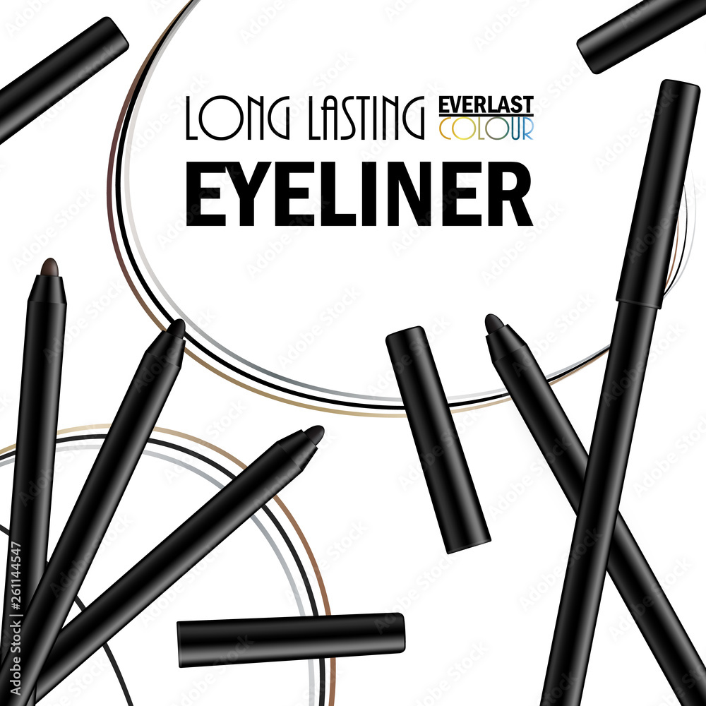 Beautiful Eyeliner Pen Poster for the promotion of cosmetic premium ...