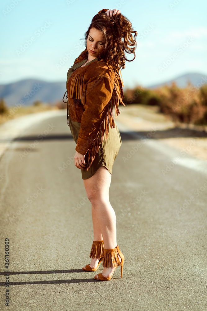 young beautiful girl in fashion mood and style Stock Photo | Adobe Stock