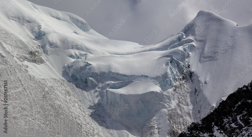 Snow Mountain, Massive Glacier, Wall of Ice, Mountain Cliff Face ... Snow Mountain, Massive Glacier, Wall of Ice, Mountain Cliff Face ...