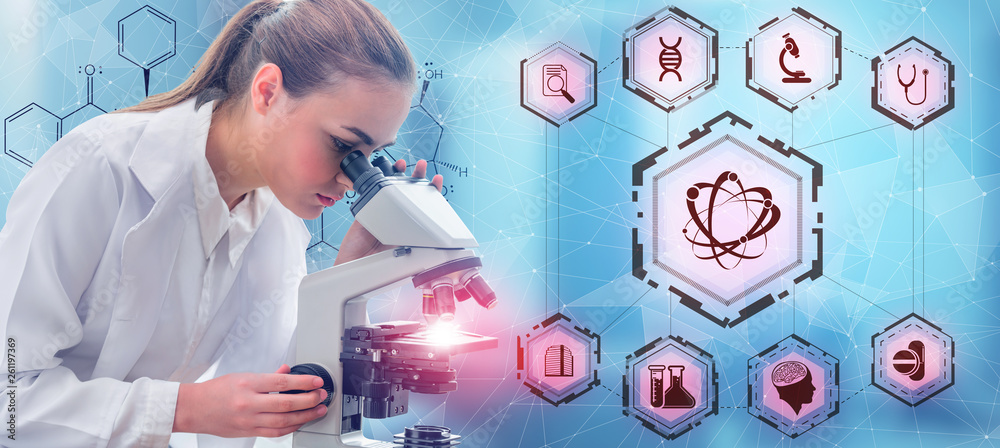 Medical Healthcare Research and Development Concept. Doctor in hospital ...