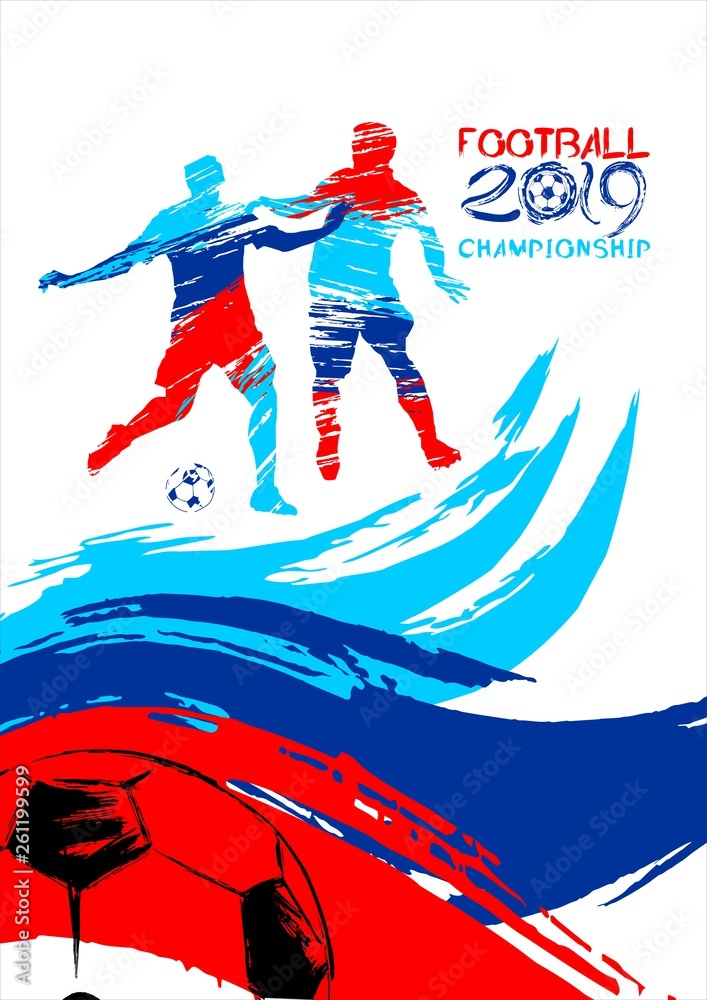 football vector illustration, sport background in grunge style for ...