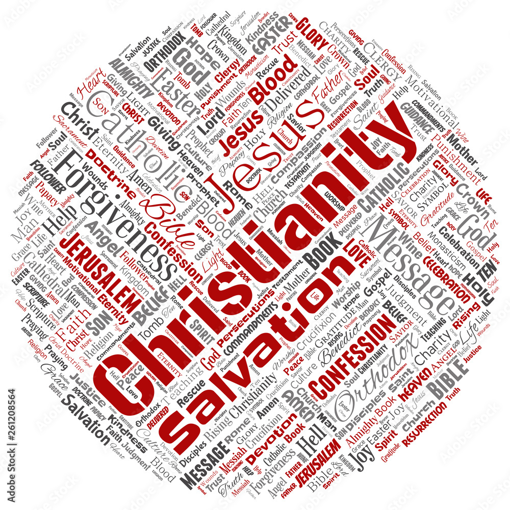 Vector conceptual christianity, jesus, bible, testament round circle ...