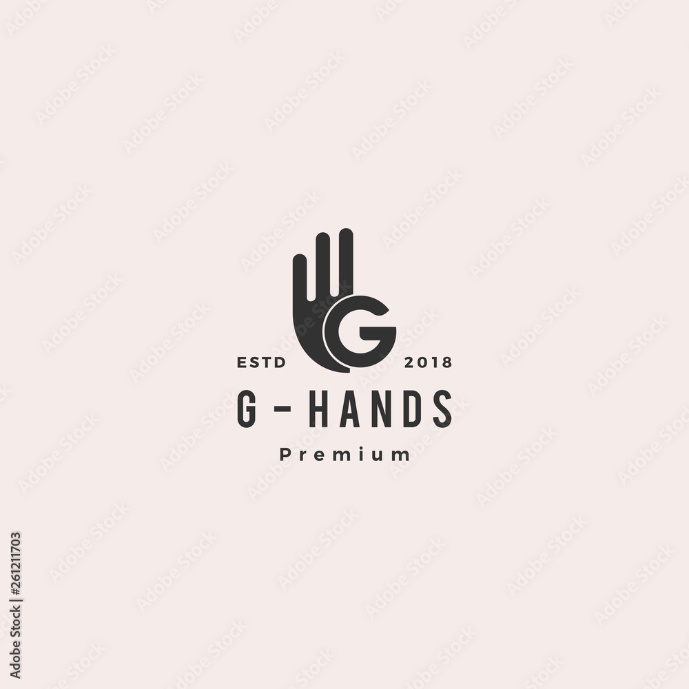 G letter hand gesture ok logo vector icon illustration Stock Vector ...