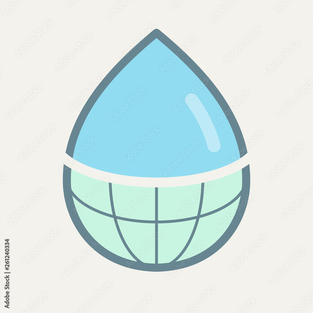 Importance of water concept. Water conservation metaphor. Symbol of ...