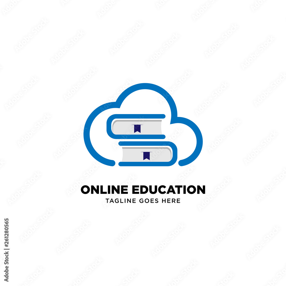 Online Education logo template, vector illustration icon element ...