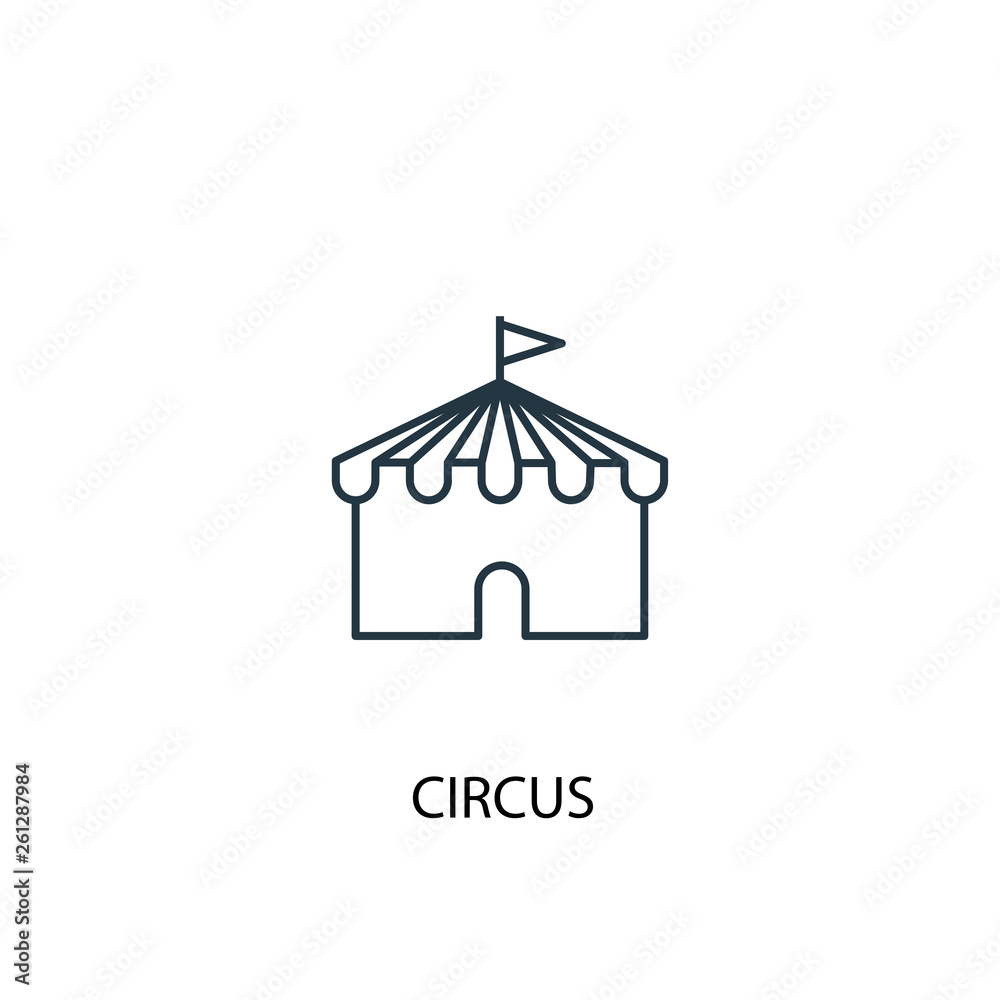 circus concept line icon. Simple element illustration. circus concept ...