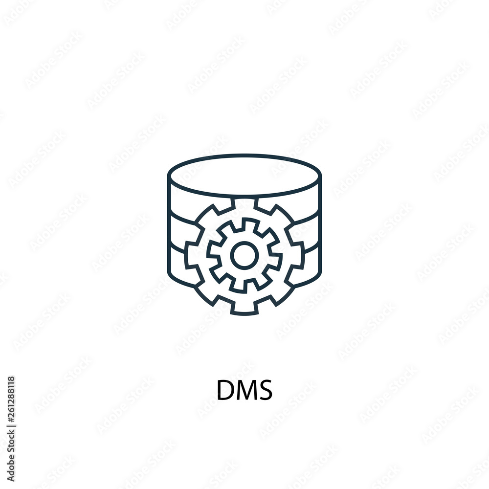 DMS concept line icon. Simple element illustration. DMS concept outline ...