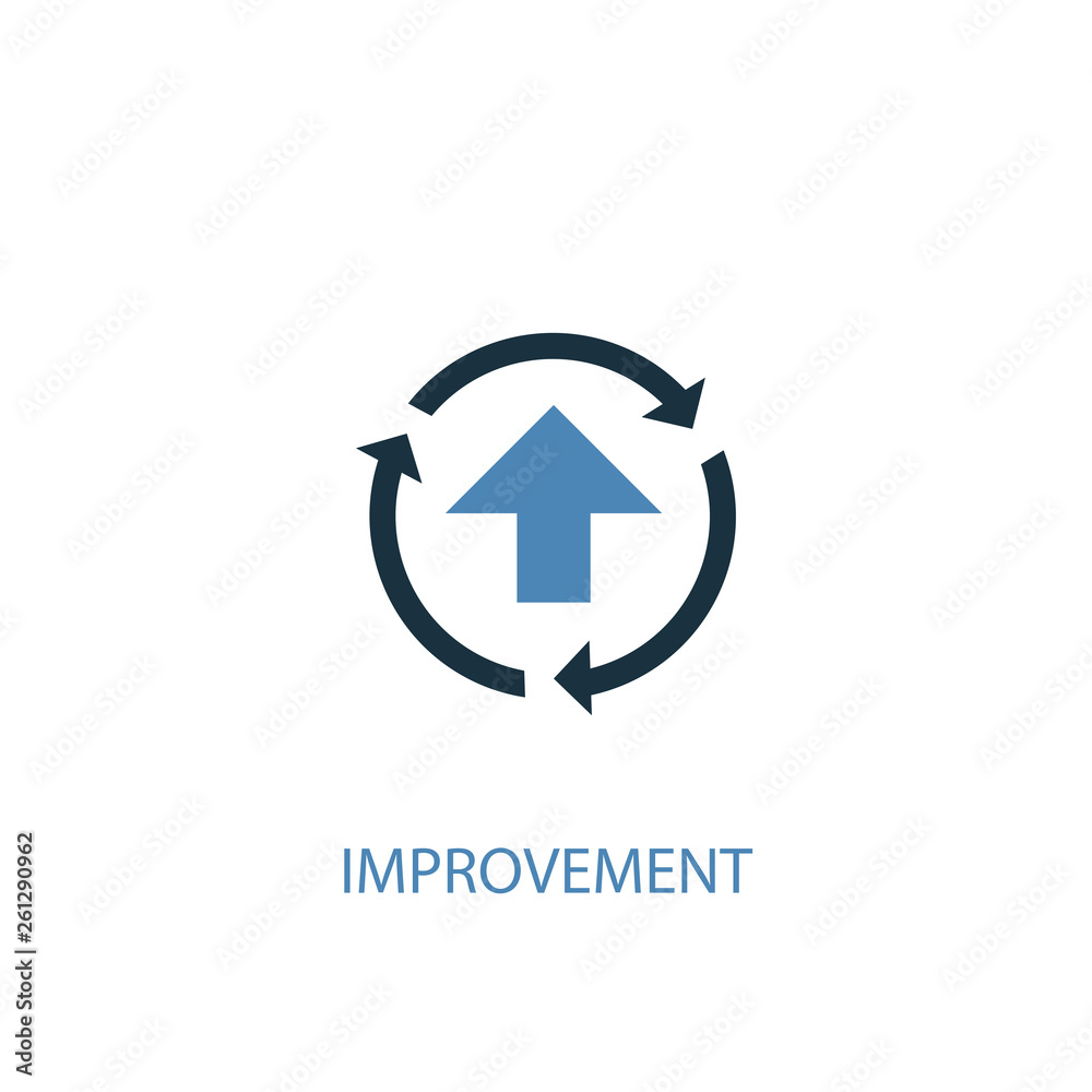 improvement concept 2 colored icon. Simple blue element illustration ...