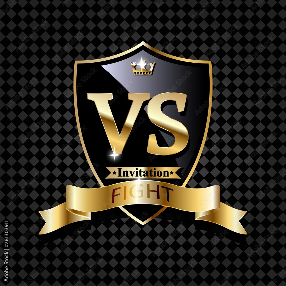 Battle vector banner concept. Competition illustration with glowing ...