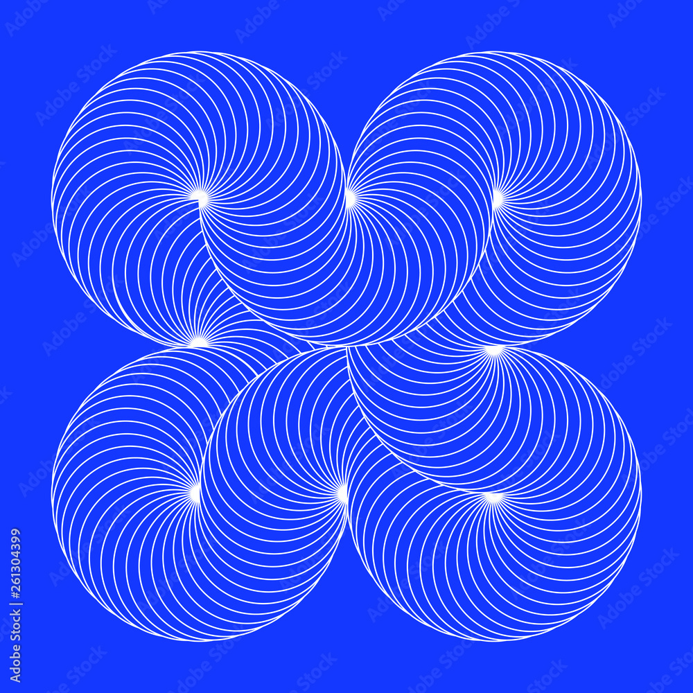 Infinity symbol of interlaced circles. Impossible shape with stroked ...