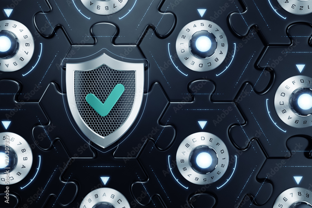 Cybersecurity Of Cryptographic Blockchain. Combination locks inbuilt to ...