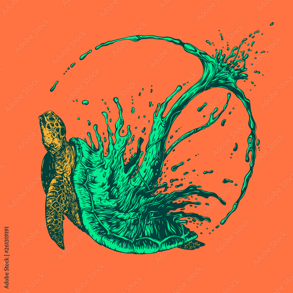 Vector grunge style illustration for posters, decoration and print ...