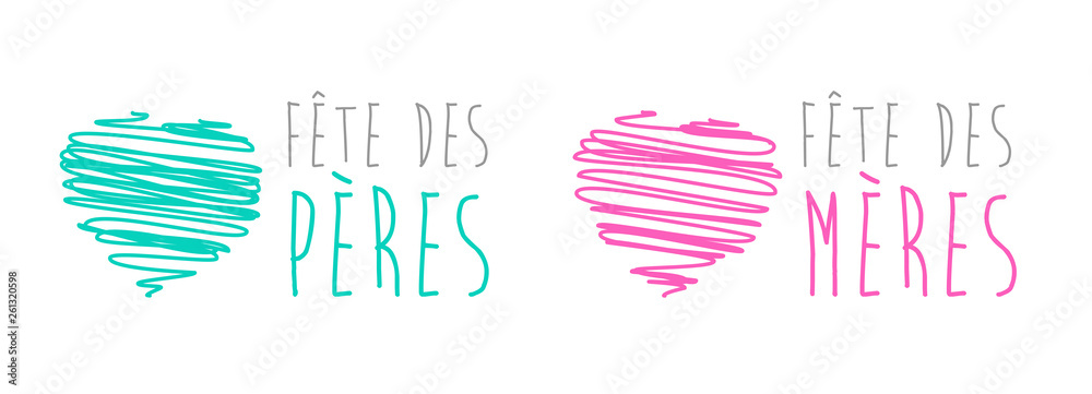 Fête des mères / Fête des pères Stock Vector | Adobe Stock