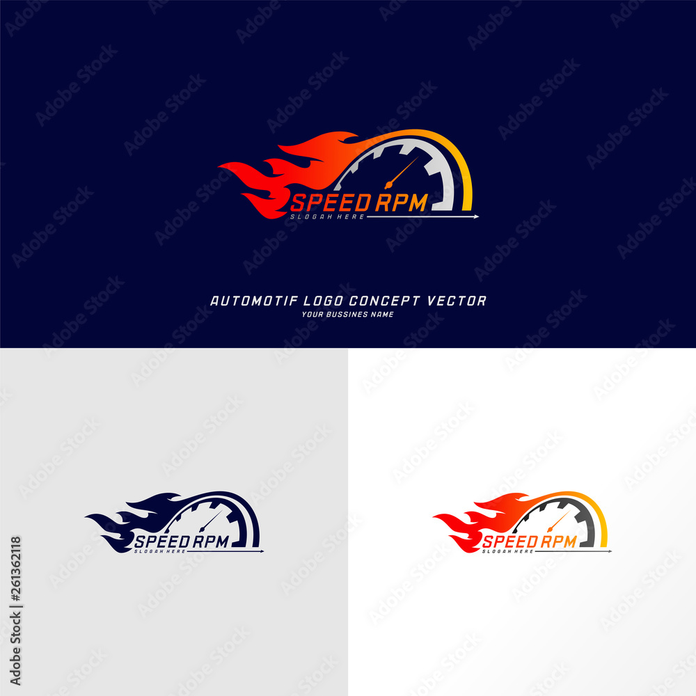 Speed logo design vector. Fast Speedometer logo design template. icon ...