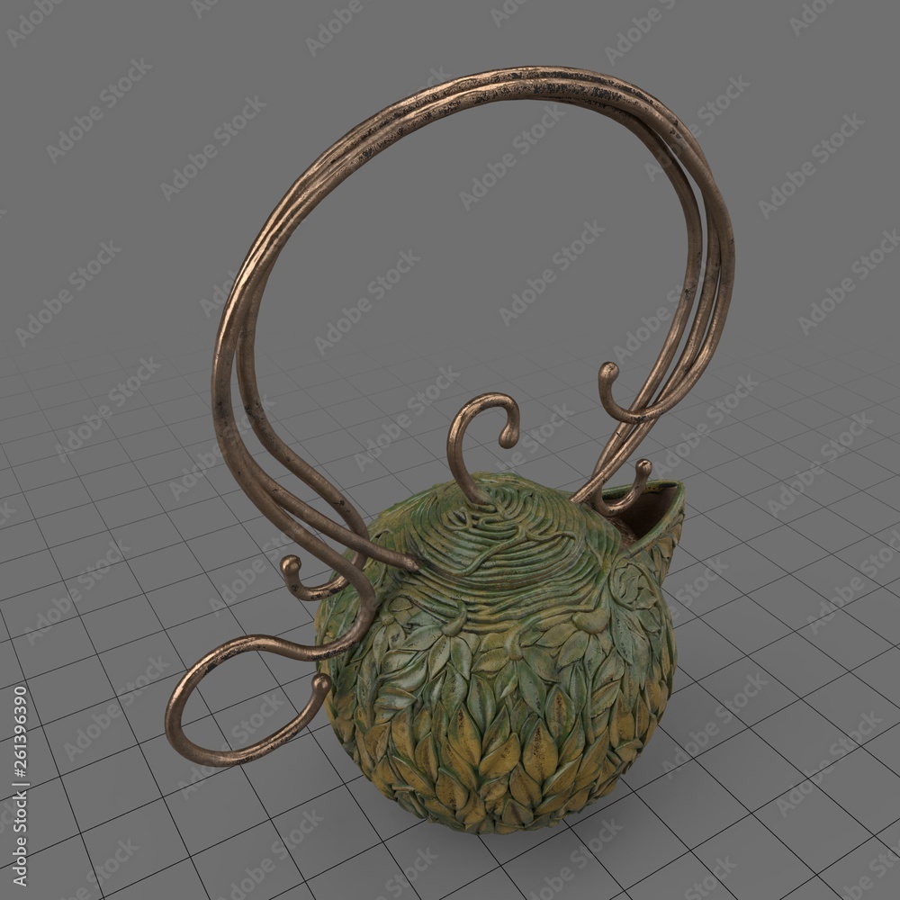 Antique teapot Stock 3D asset | Adobe Stock