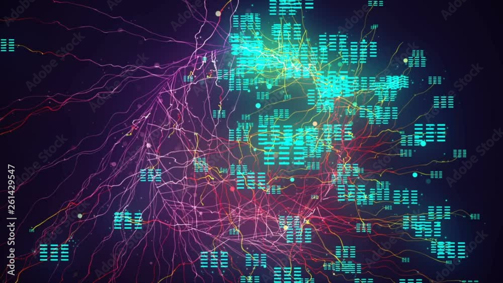 Background motion graphic design animated of Internet data ...