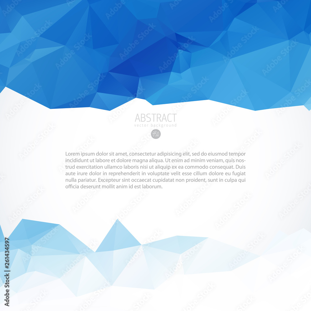 Blue triangle background banner brochure template Stock Vector | Adobe ...