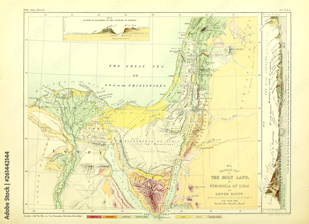 Poster Holy land map – Wall Art | UkPosters