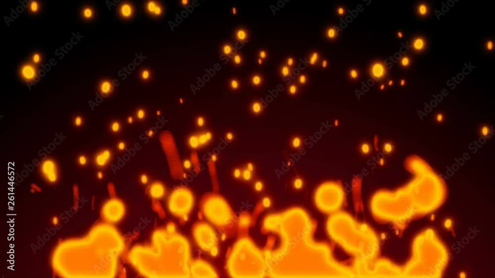 Vidéo Stock Burning hot bonfire fire sparks on a dark background ...