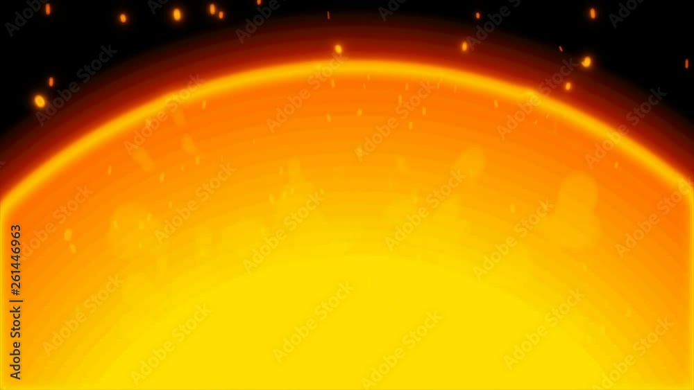 Burning hot bonfire fire sparks on a dark background. Cartoon fire ...