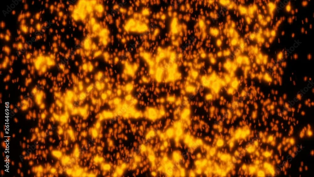 Burning hot bonfire fire sparks on a dark background. Cartoon fire ...