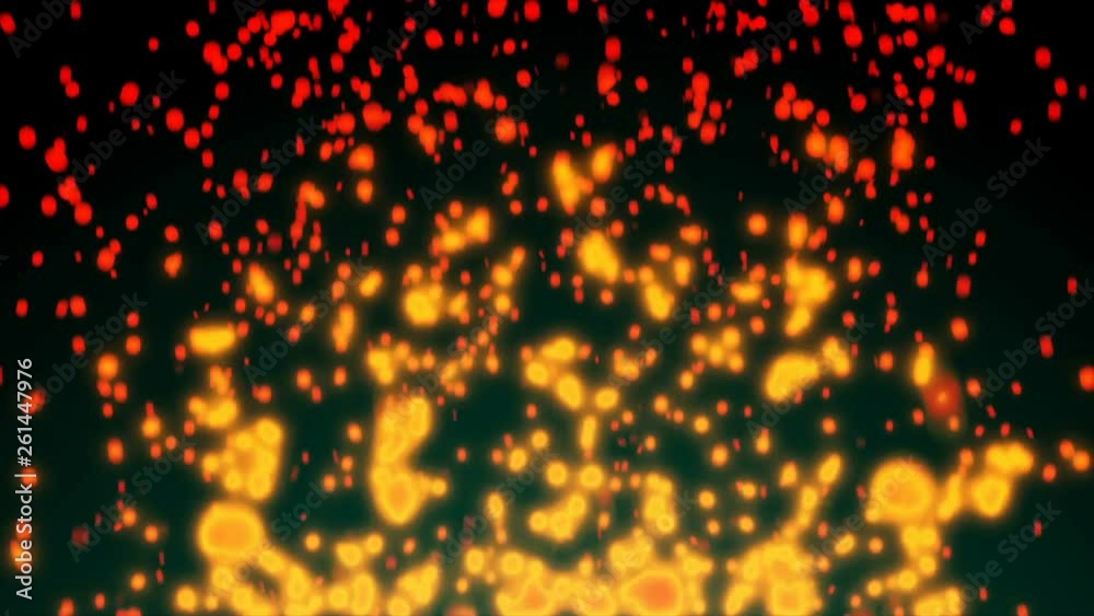 Vidéo Stock Burning hot bonfire fire sparks on a dark background ...