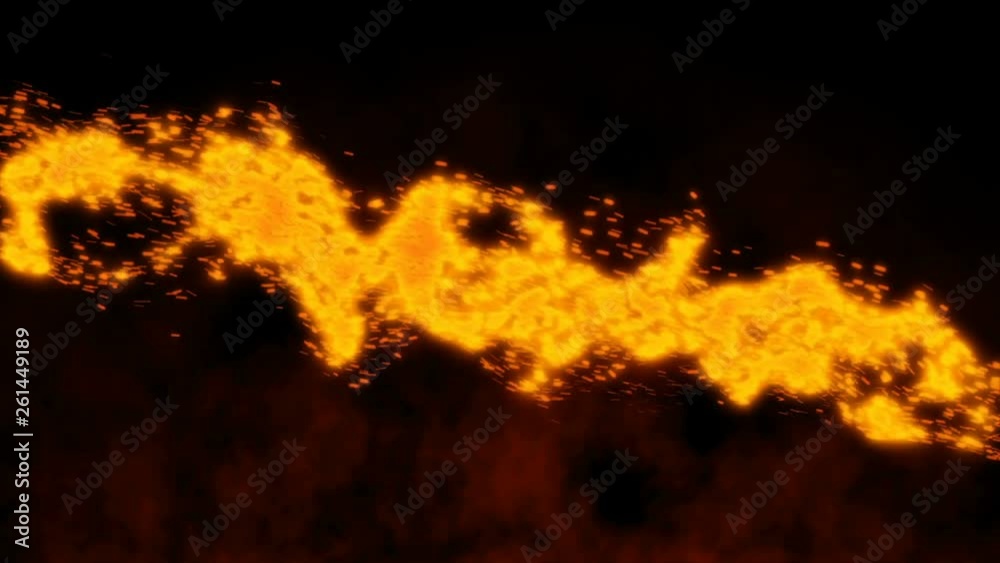 Vidéo Stock Burning hot bonfire fire sparks on a dark background ...