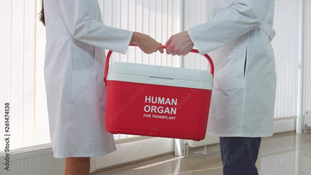Medical courier delivers human organ for transplant and gives organ ...