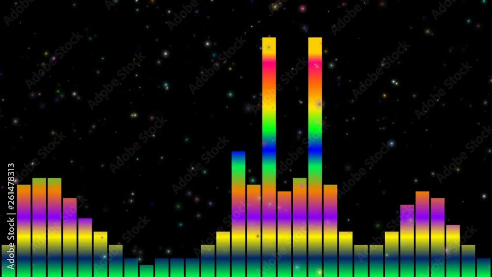 Audio Equalizer bars design sound waves animated disco graphic motion ...