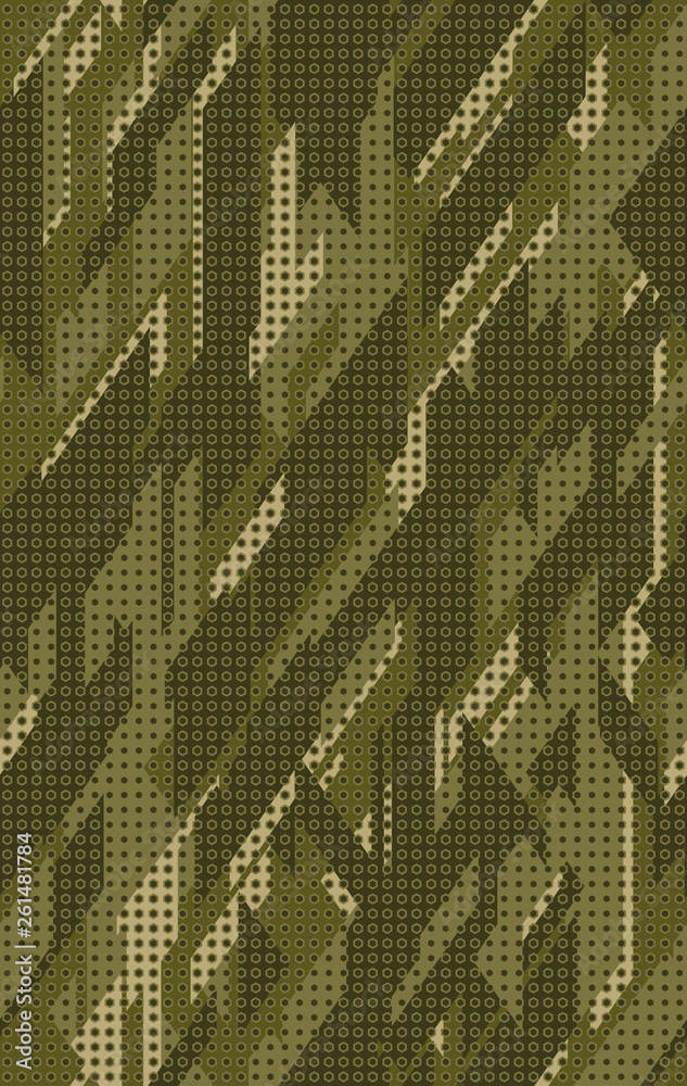 Seamless camouflage pattern. Repeating digital dotted hexagonal camo ...