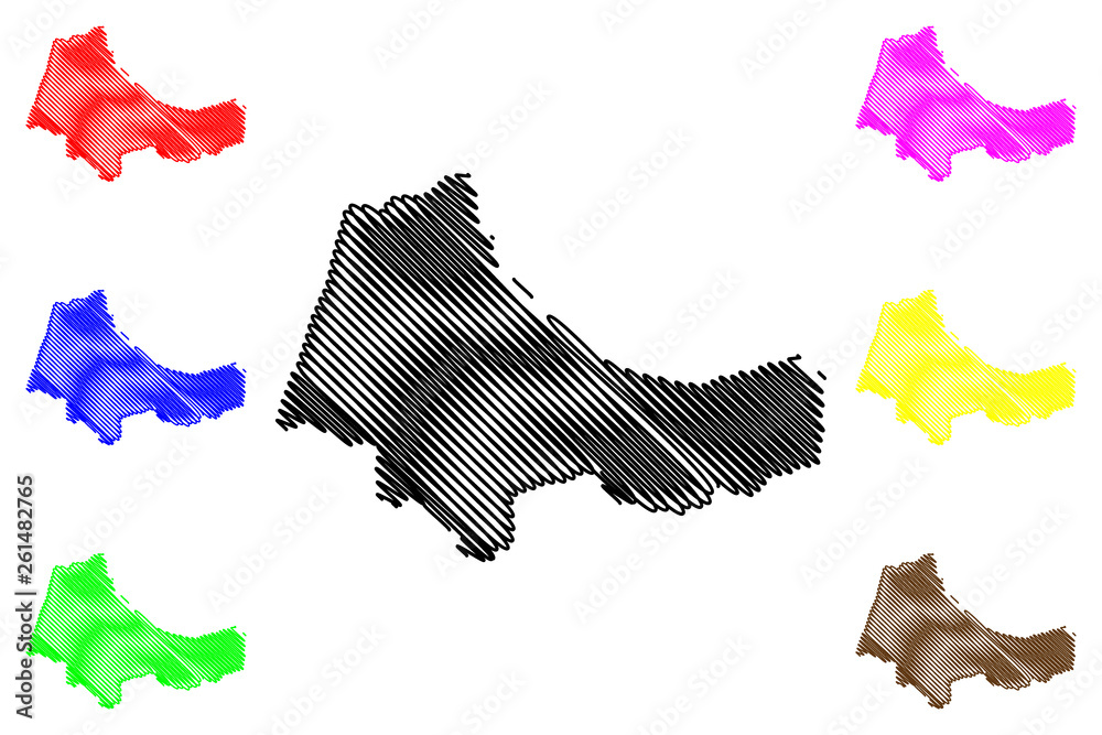 Vetor do Stock: Tanger-Tetouan-Al Hoceima Region (Administrative ...