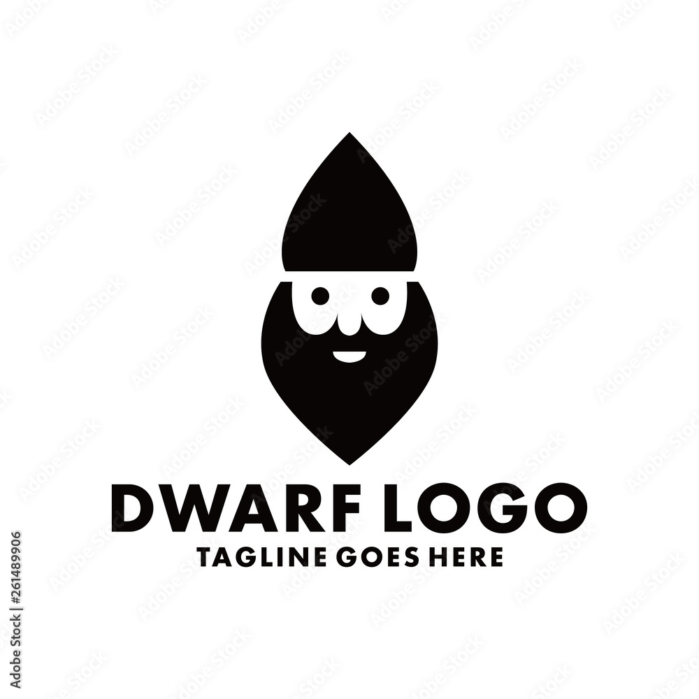 Dwarf Logo Design Inspiration. Flat And Classic Icon. Men Character ...