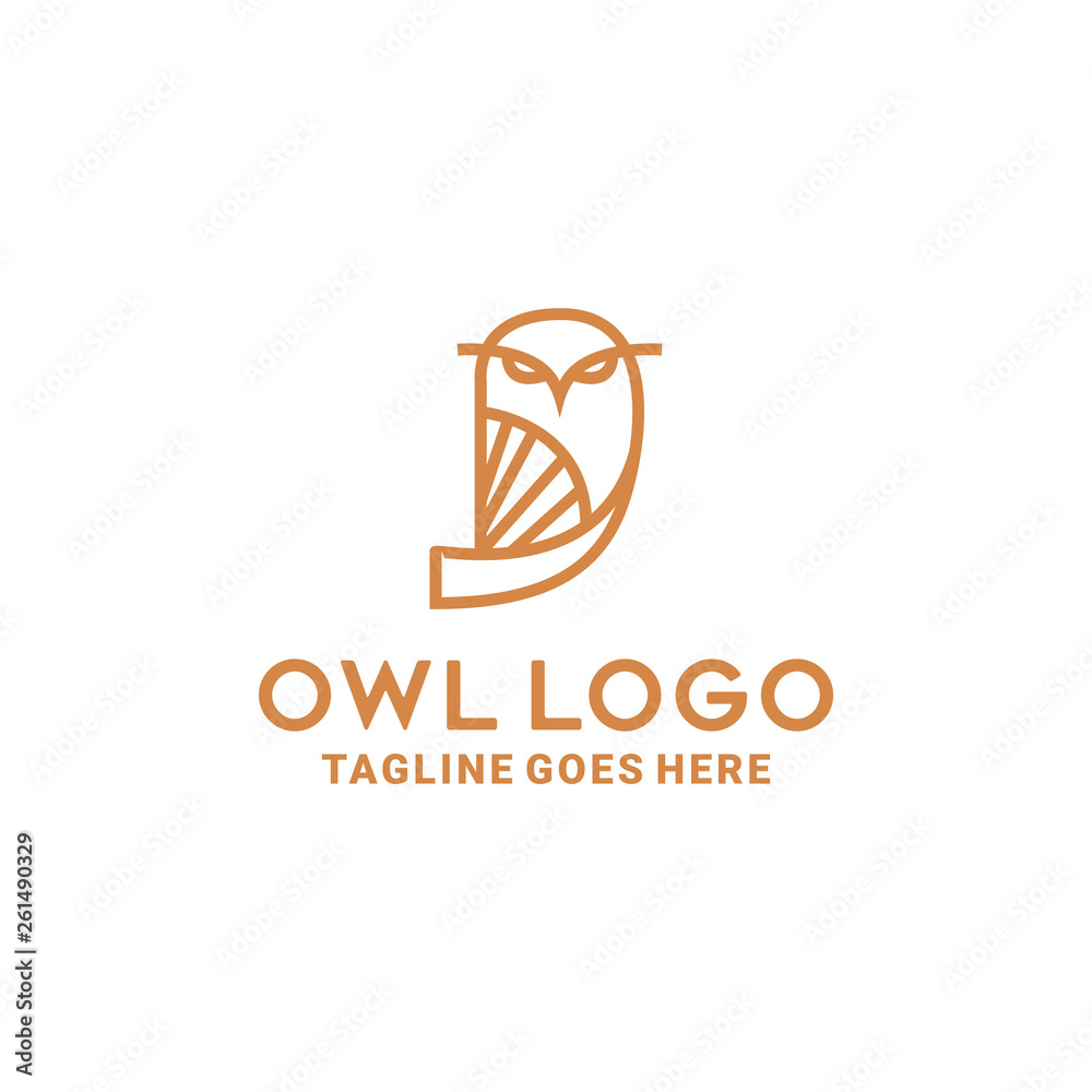 Owl Logo Design Inspiration. Flat And Classic Icon. Face Animal ...