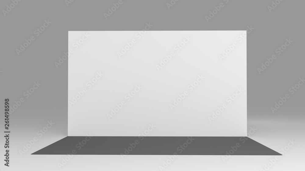 Banner 3x5 meters. Realistic 3d render. Template for your design. Stock ...