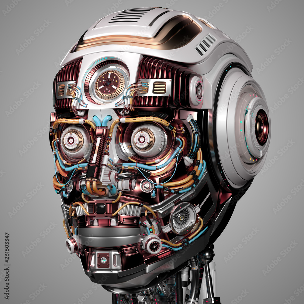 3d Cyborg Face