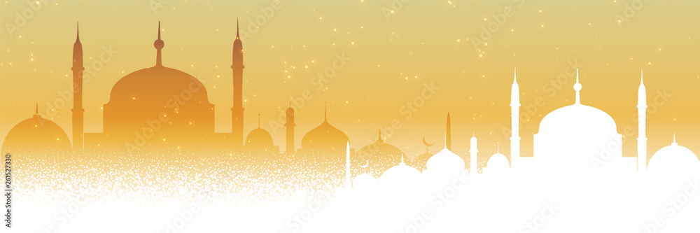 beautiful mosque arabic background design Stock Vector | Adobe Stock