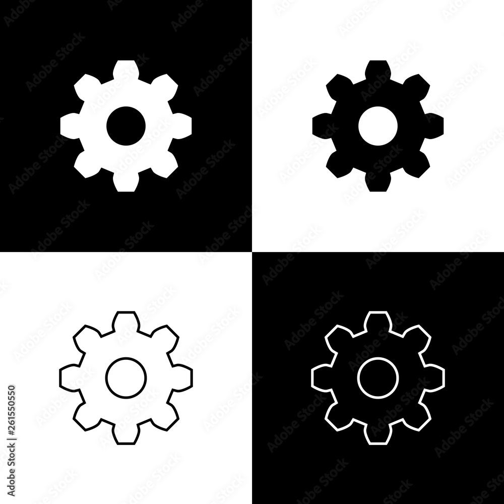 Settings Gear Icon Black