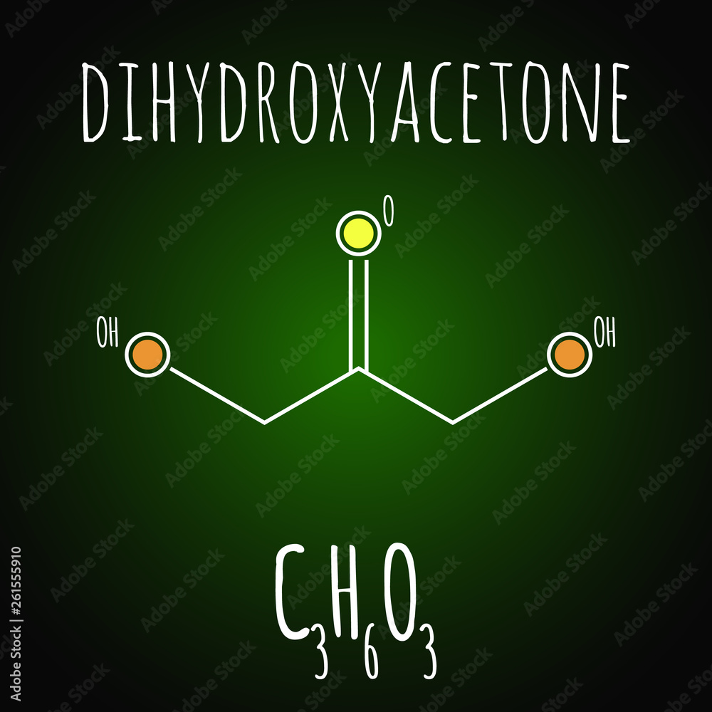 dyhydroxyacetone chemistry formula. Science vector scheme illustration ...