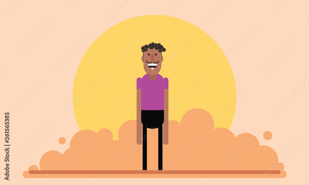 illustrated Man character. Character for animation. Funny cartoon part ...