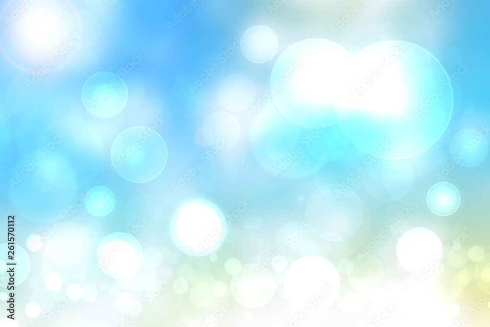 Abstract light blue texture and white bokeh lightening background ...