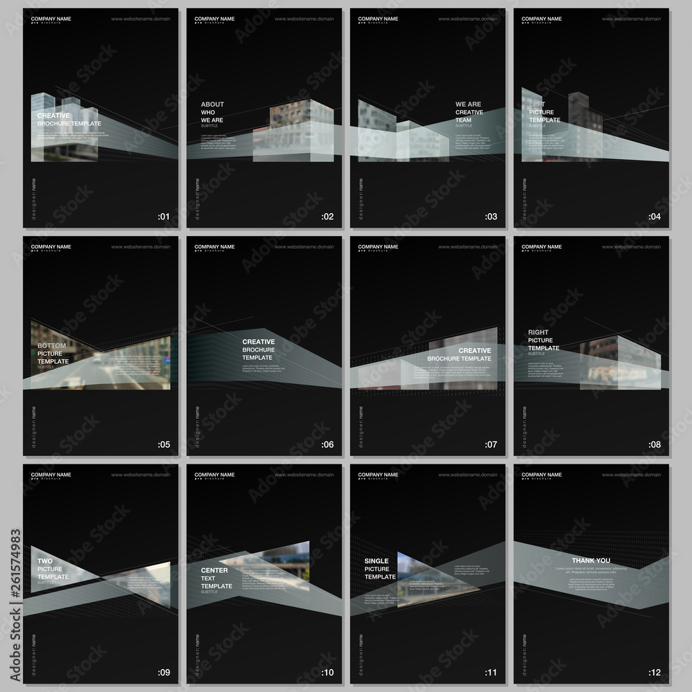 Creative brochure templates with architecture design. Abstract modern ...