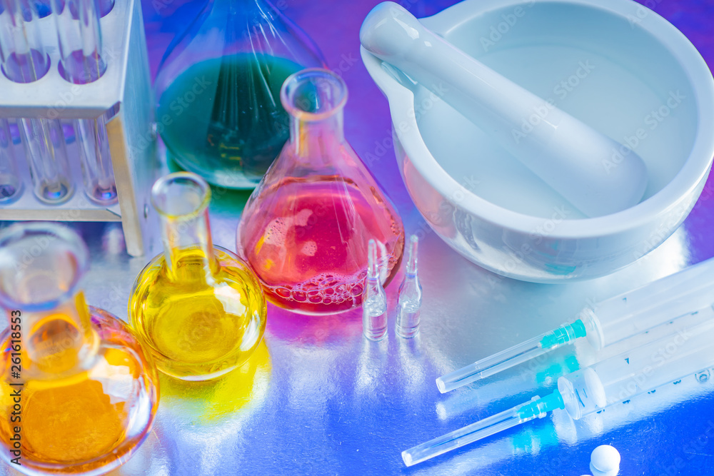 Drug development. Formulation Development. Chemical laboratory. Medical ...