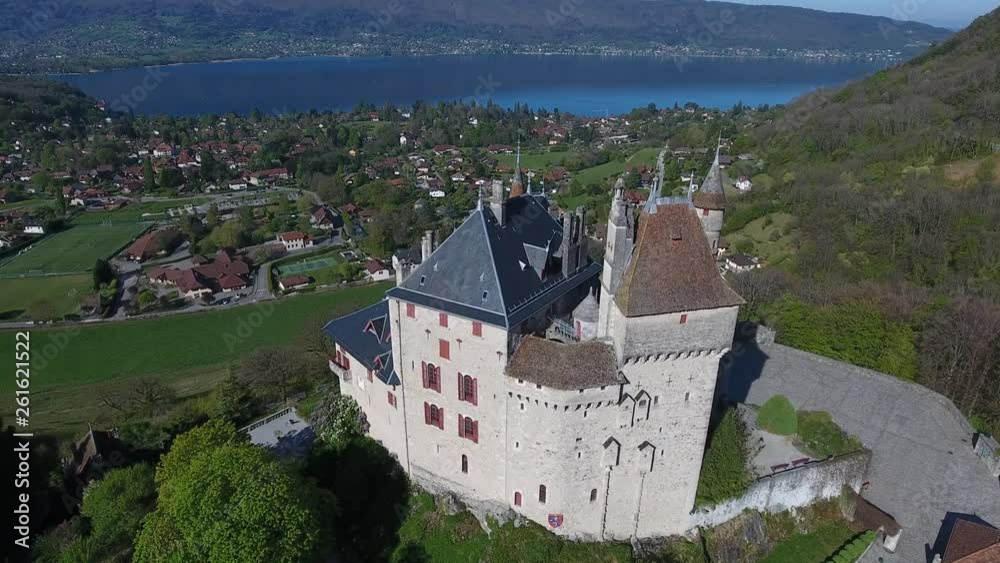 Le Château de Menthon-Saint-Bernard vue par drone Stock Video | Adobe Stock