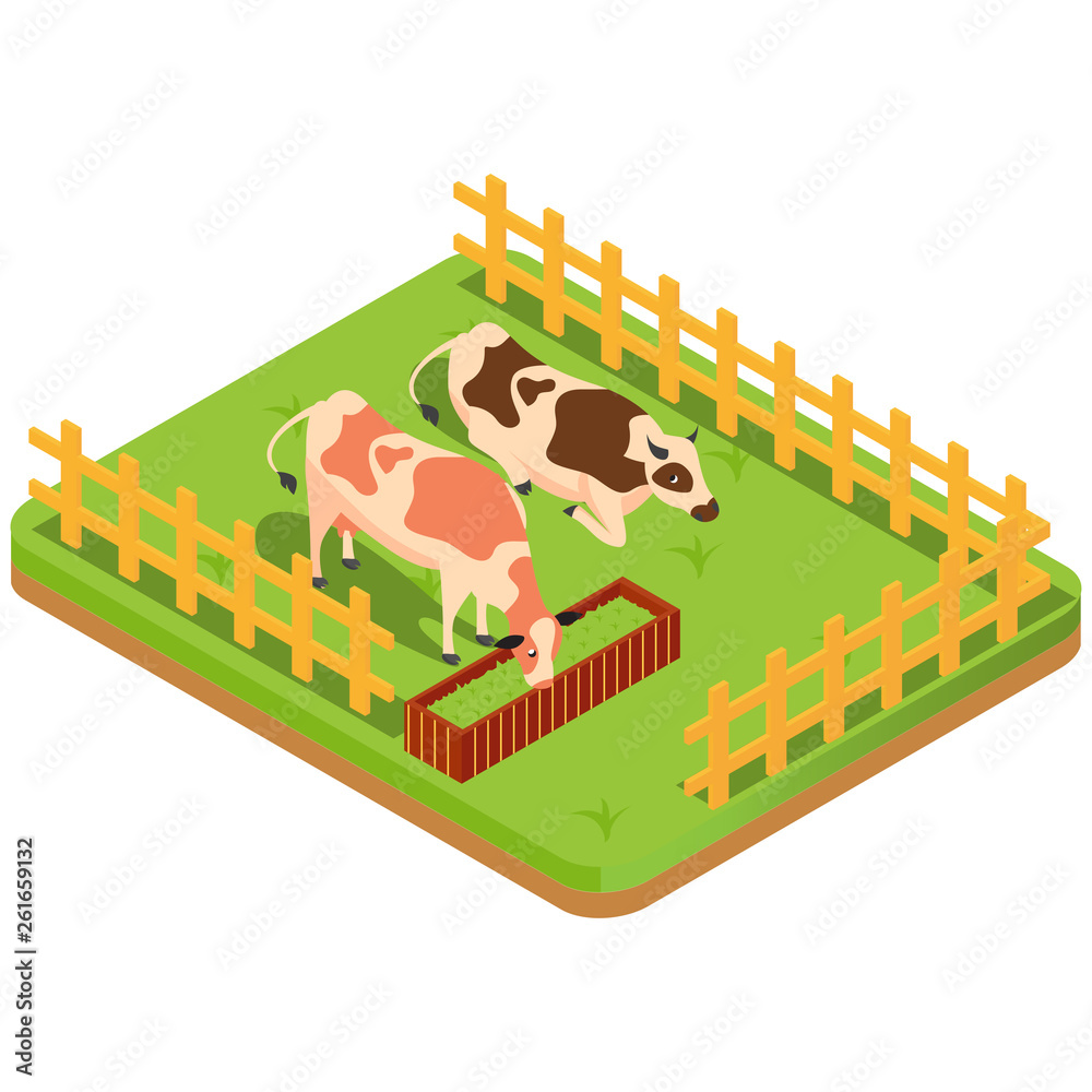 Vecteur Stock Livestock include animals in the paddock, with ...