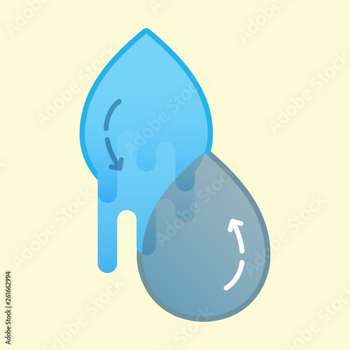 Water reuse concept. Water conservation mataphor. Saving on freshwater ...