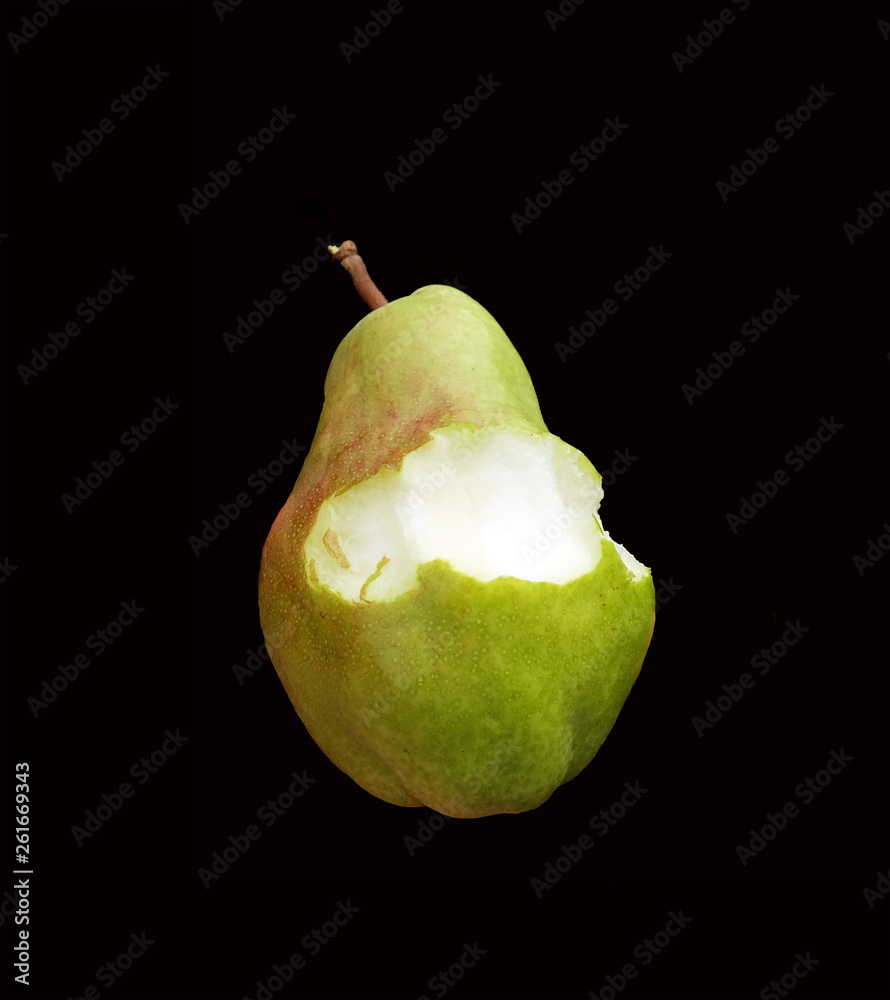 Green pear, species of genus Pyrus in the family Rosaceae, bearing the ...