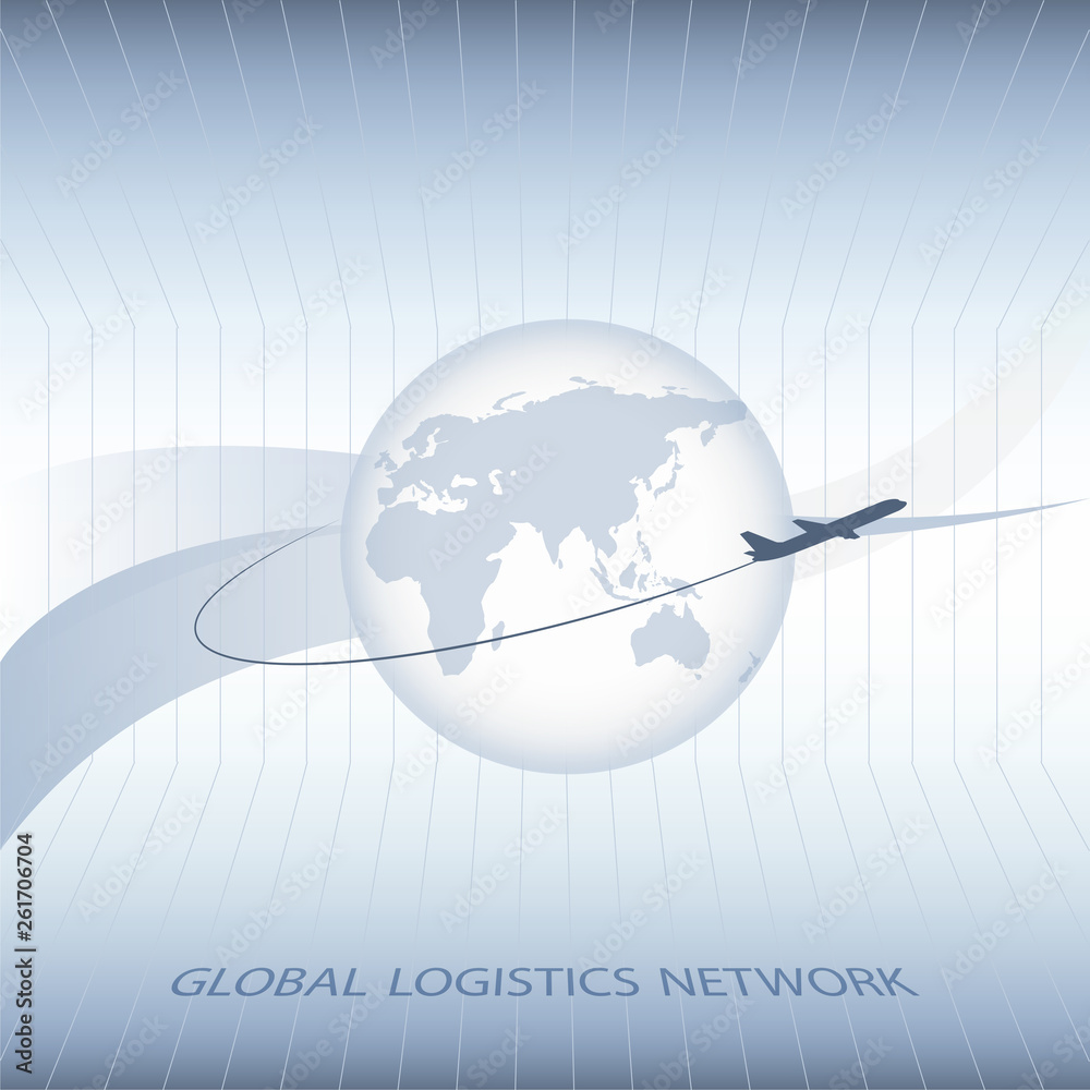 Global logistics network. Map global logistics partnership connection ...